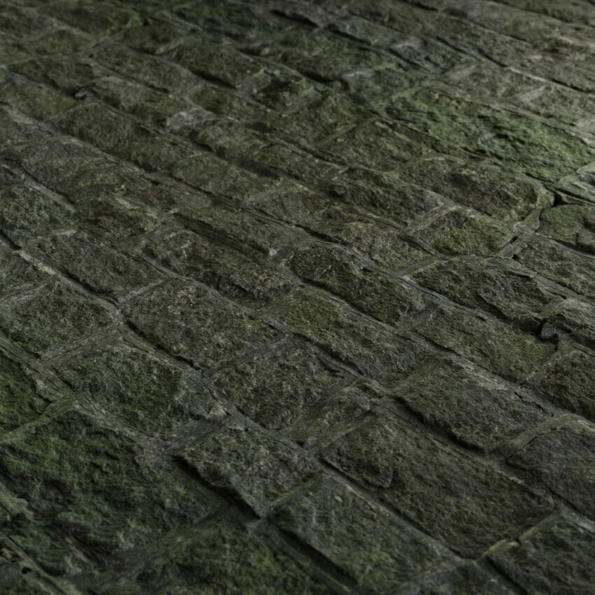 Mossy Weathered Stone Bricks for Blender 3D• iMeshh 3D Library