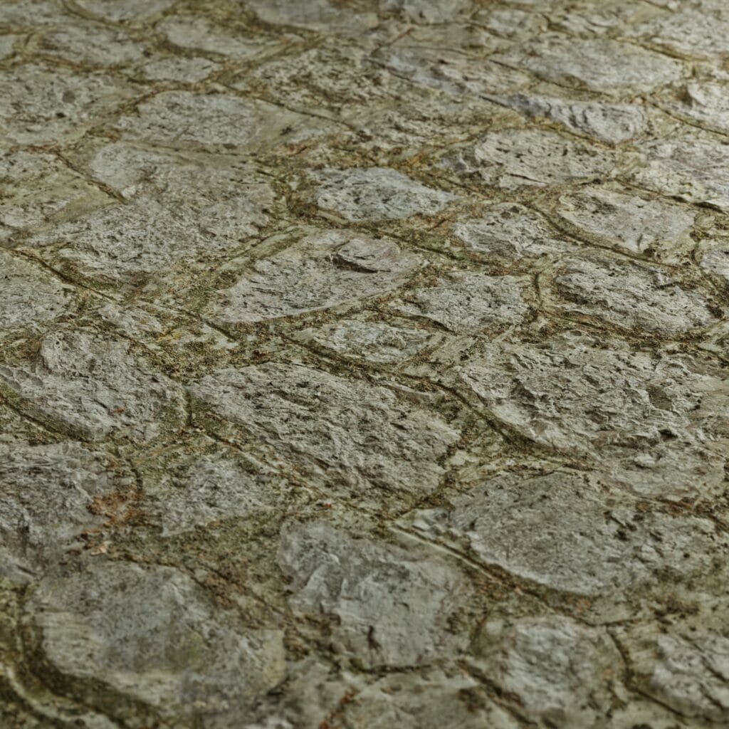 Beige Weathered Stone Bricks for Blender 3D • iMeshh 3D Library