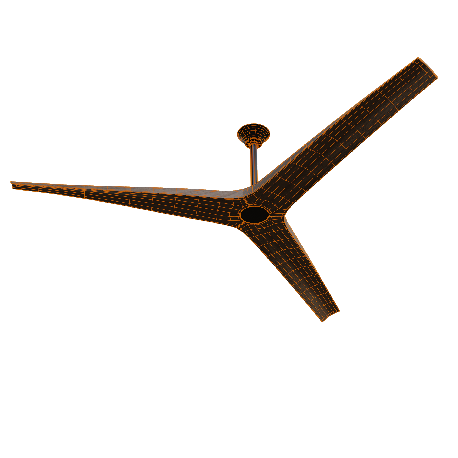 Wooden Ceiling Fan 01 • iMeshh - 3D Model for Blender 4.0+