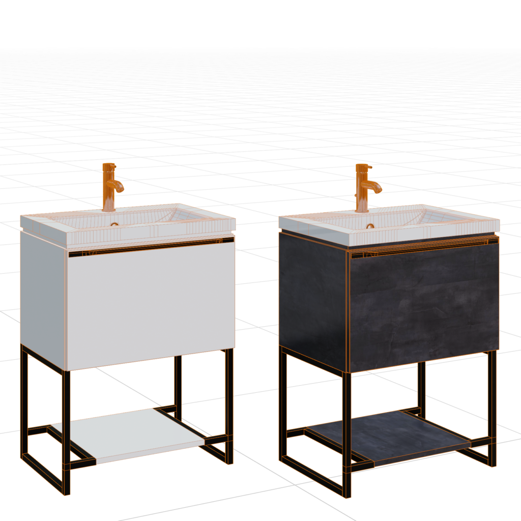 Framework Standing Basin 615mm • iMeshh - 3D Model for Blender 4.0+