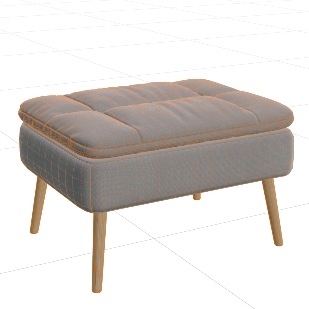 Padded Pouf 01 for Blender • iMeshh 3D Model Library