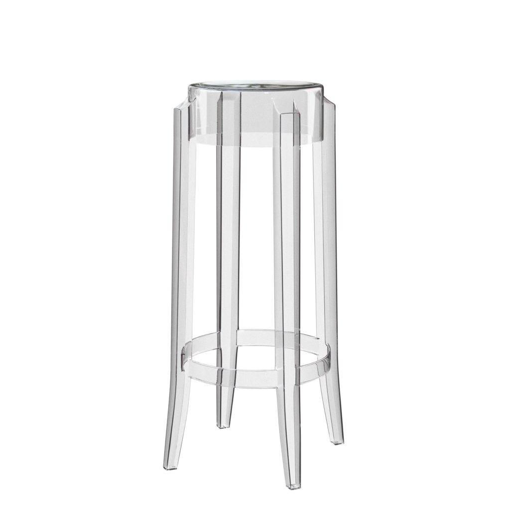 Clear Plastic Stool 01 • iMeshh - 3D Model for Blender 4.0+