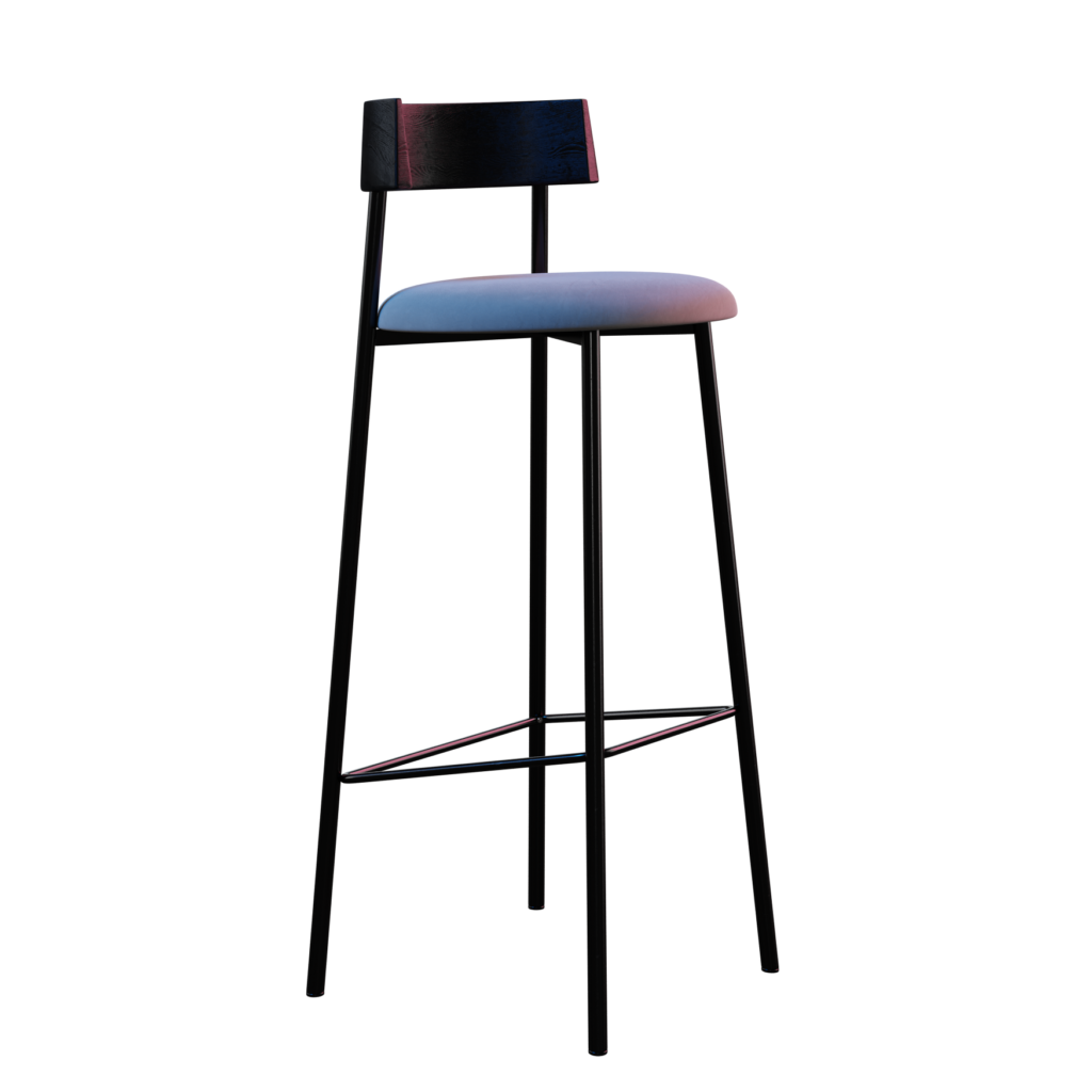 Wood Fabric Stool 01 • iMeshh - 3D Model for Blender 4.0+