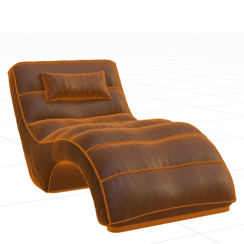 Curved Lounger Chair 01 • iMeshh - 3D Model for Blender 4.0+