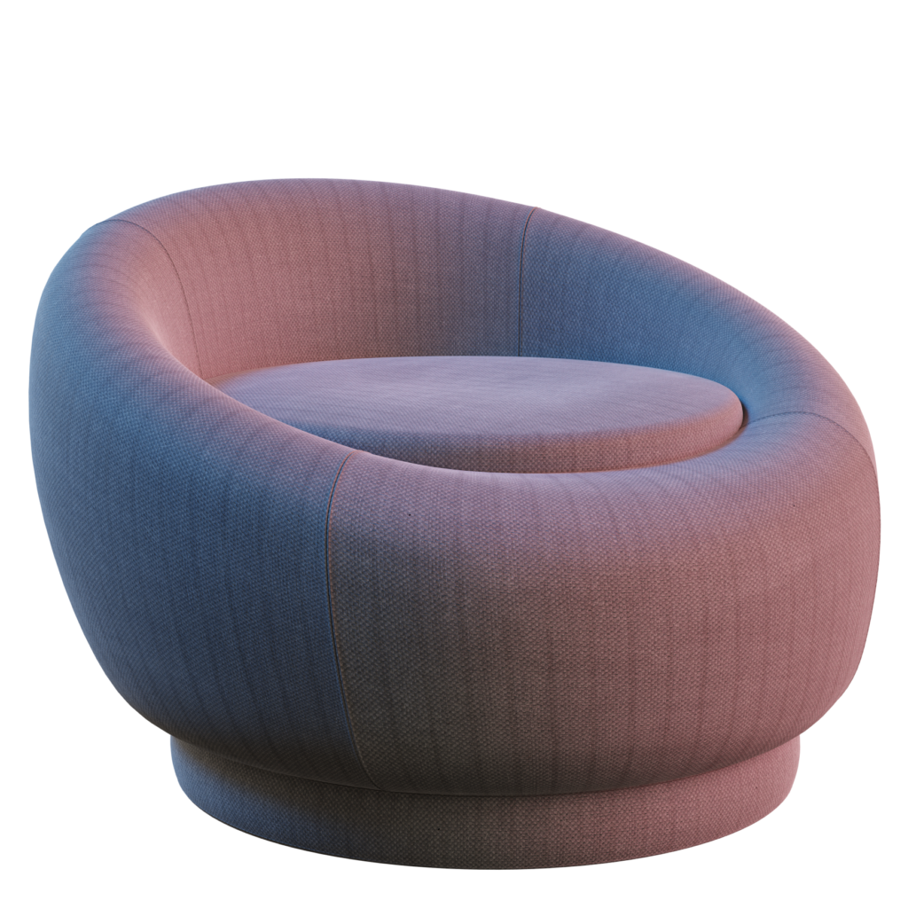 Round Swivel Lounge Chair 01 • iMeshh - 3D Model for Blender 4.0+