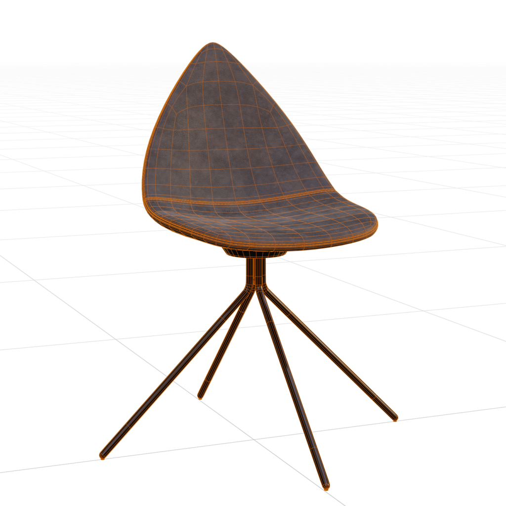 Pointed Leather Chair 01 • iMeshh - 3D Model for Blender 4.0+