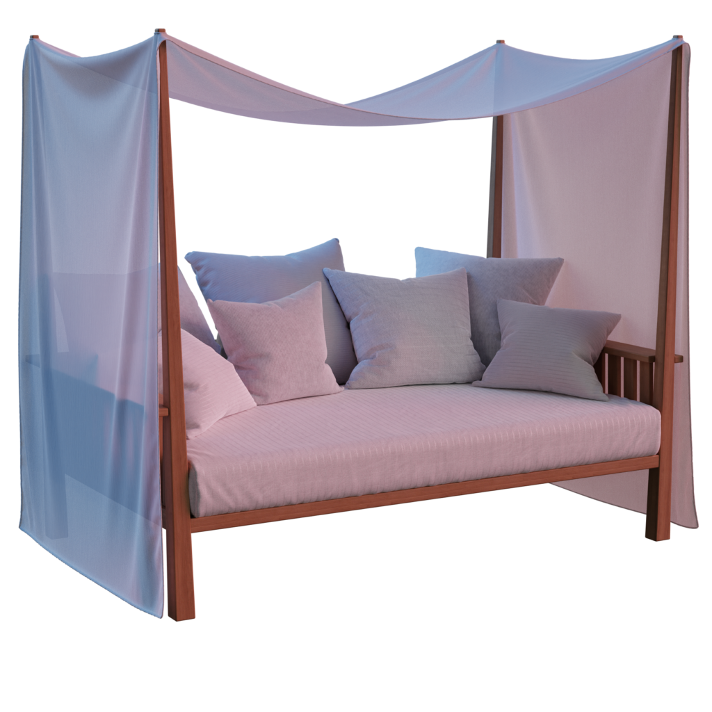 Outdoor Canopy Sofa 01 for Blender 3D• iMeshh 3D Model Library