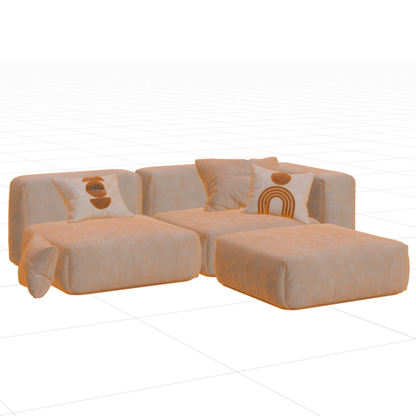 Modular Sofa 01 for Blender • iMeshh 3D Model Library