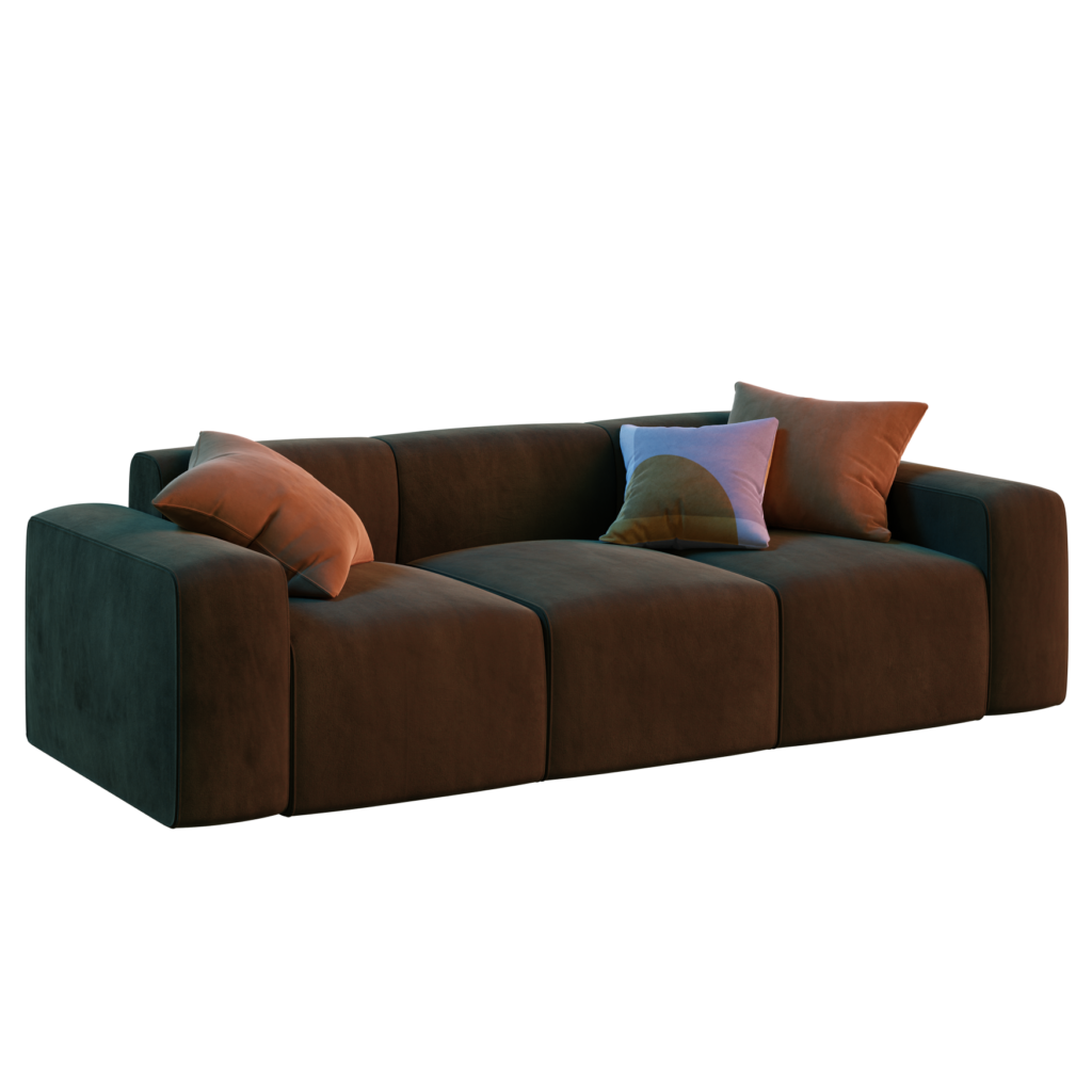 Green Block Sofa 01 for Blender • iMeshh 3D Model Library