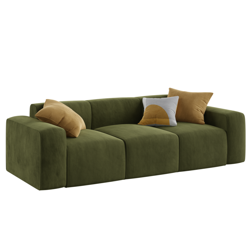 Green Block Sofa 01 for Blender • iMeshh 3D Model Library