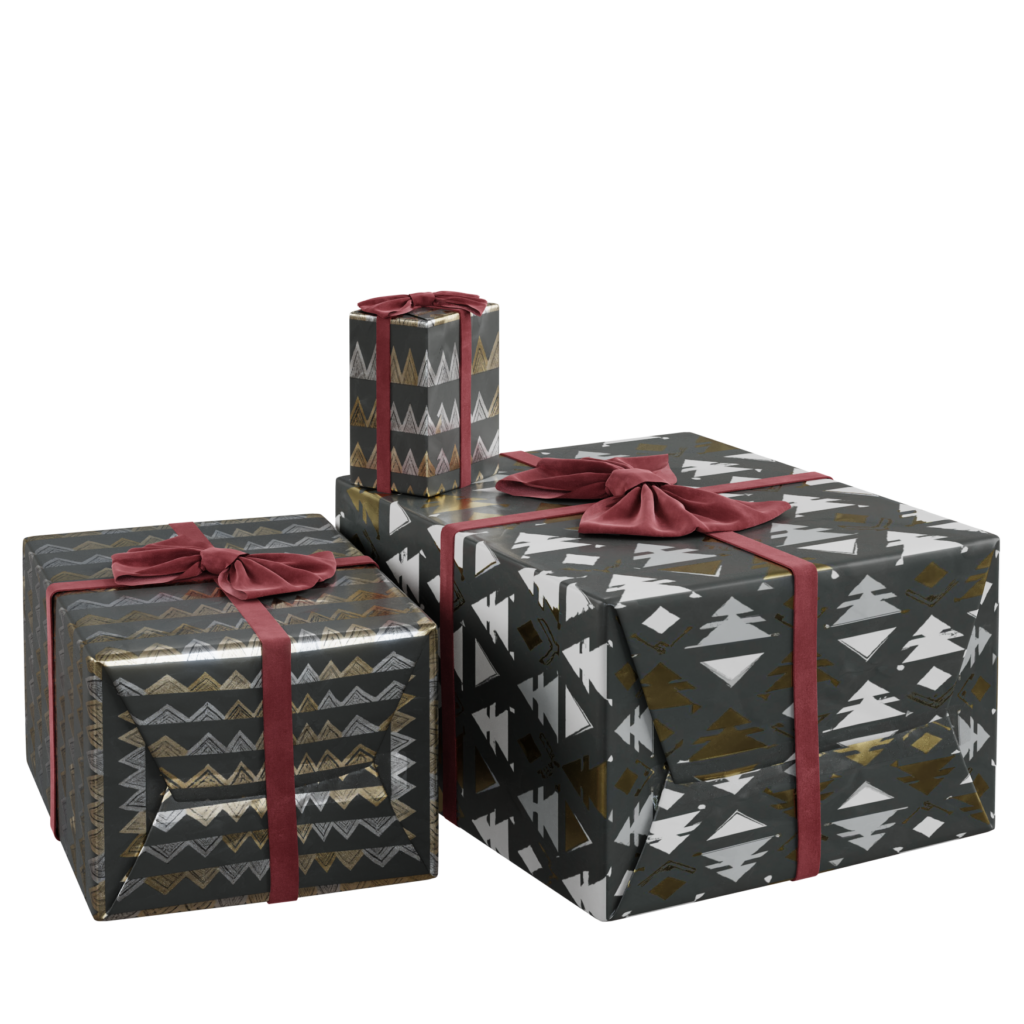 Grey Christmas Presents 01 • iMeshh - 3D Model for Blender 4.0+
