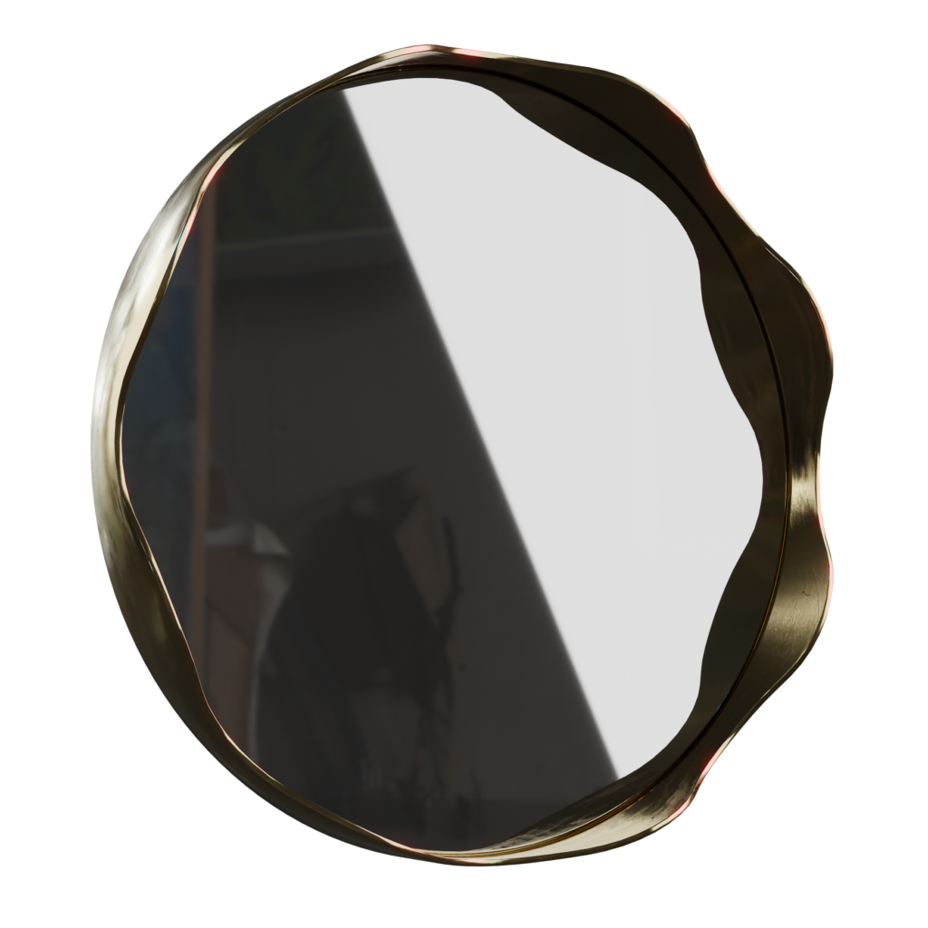 Wavy Mirror 01 • iMeshh - 3D Model for Blender 4.0+