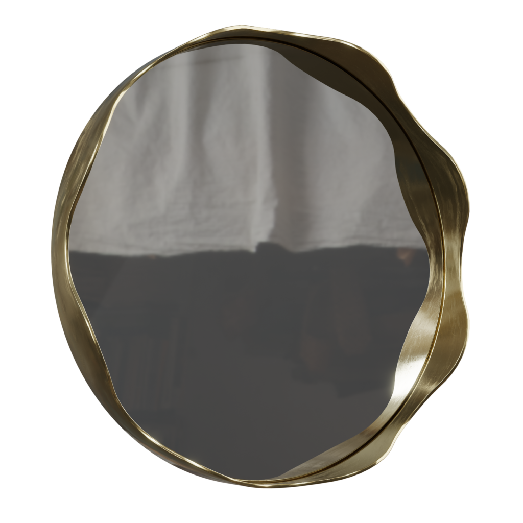 Wavy Mirror 01 • iMeshh - 3D Model for Blender 4.0+