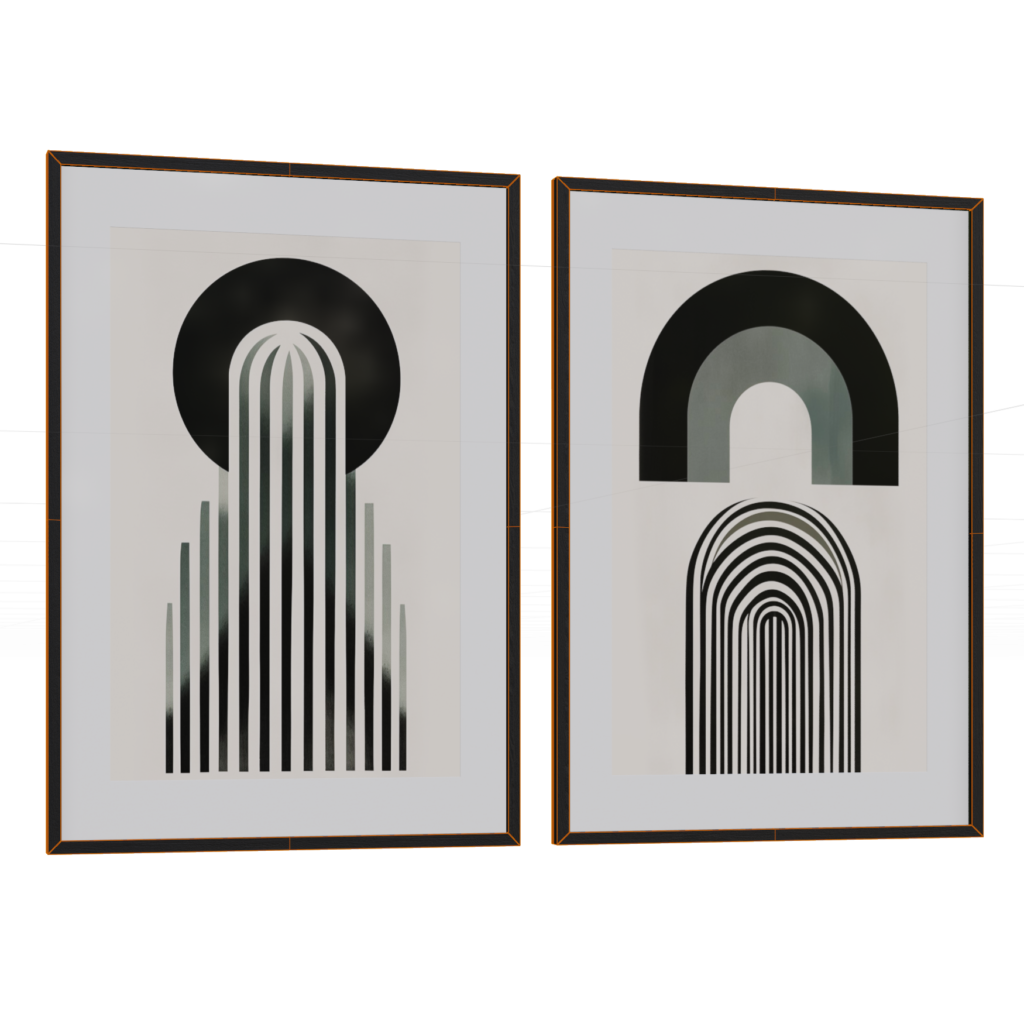 Abstract Arches Frames 01 • iMeshh - 3D Model for Blender 4.0+