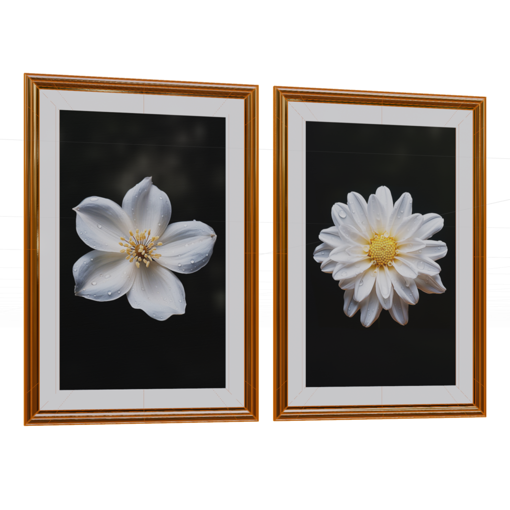Macro Flower Frames 01 • iMeshh - 3D Model for Blender 4.0+
