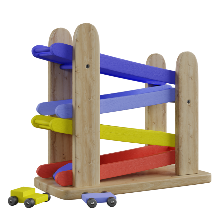 Wooden Car Slide 01 • iMeshh - 3D Model for Blender 4.0+