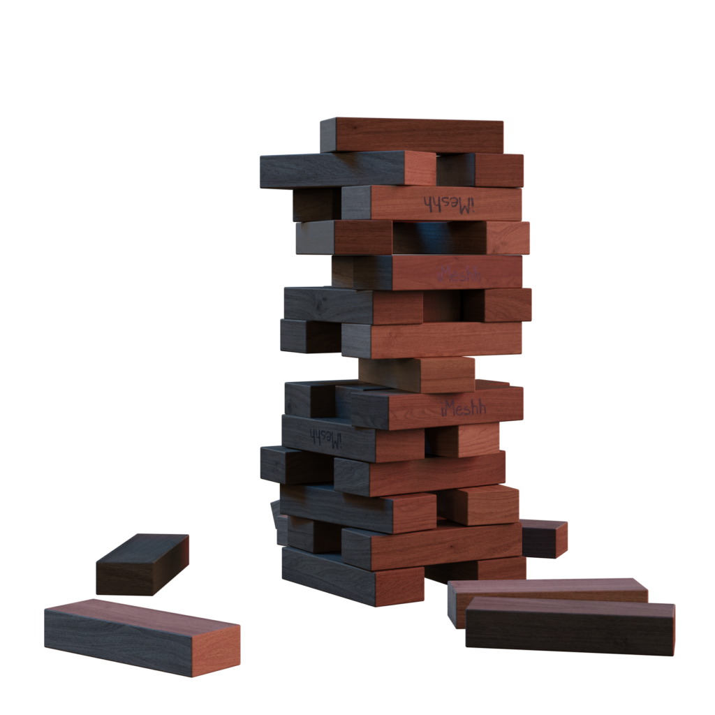 Wooden Brick Stack 01 • iMeshh - 3D Model for Blender 4.0+
