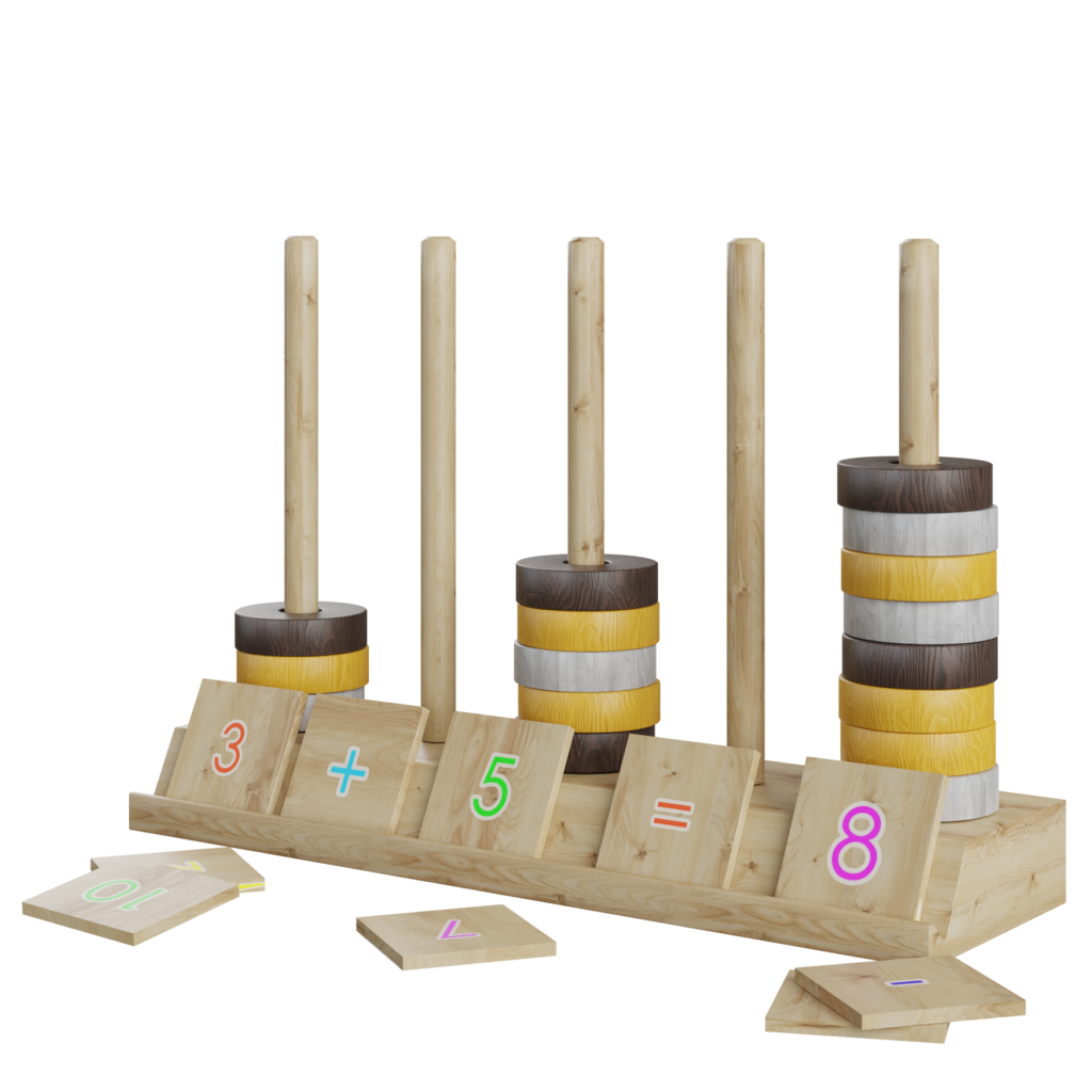 Wooden Number Stacks 01 • iMeshh - 3D Model for Blender 4.0+