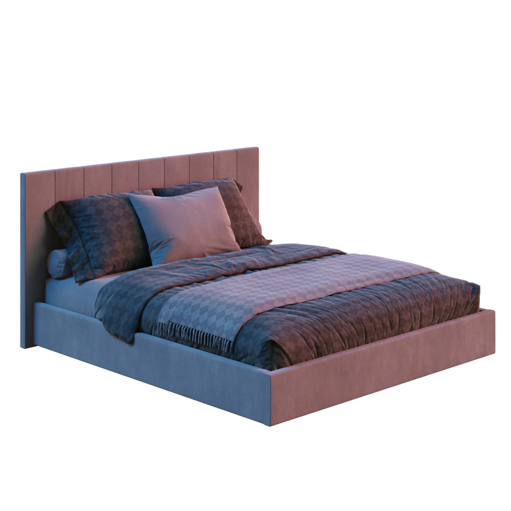 Green Diamond Double Bed 01 • iMeshh - 3D Model for Blender 4.0+
