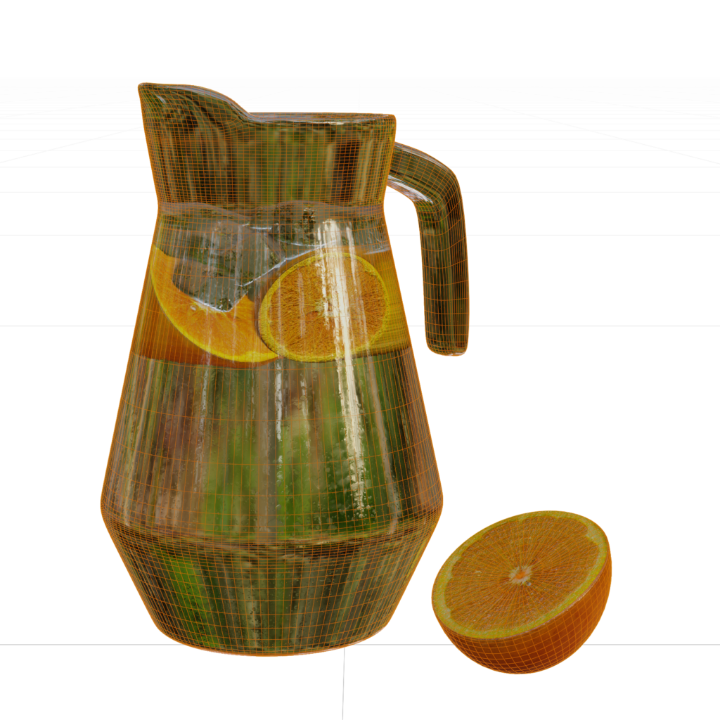 Orange in Ice Water 01 • iMeshh - 3D Model for Blender 4.0+