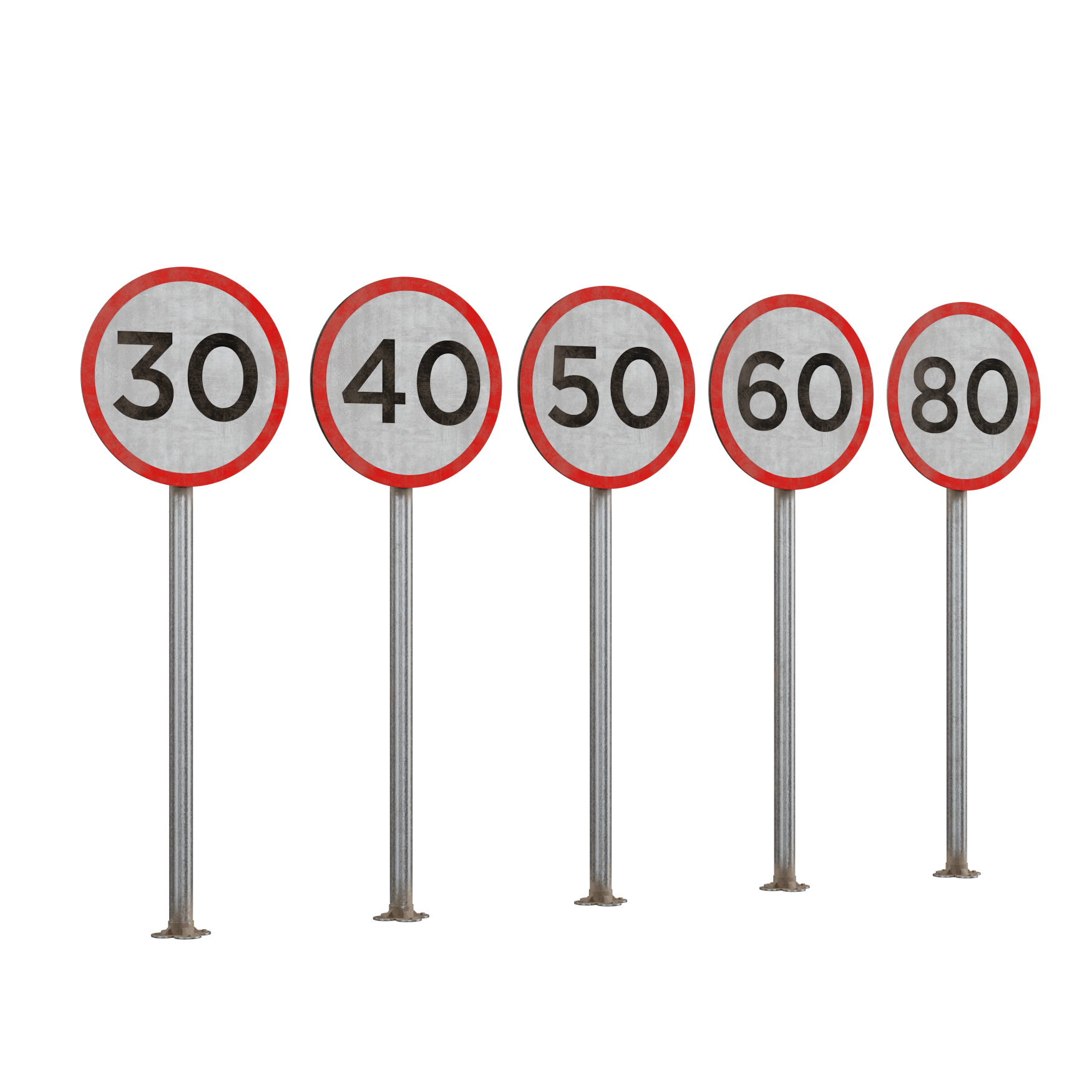 Road Signs 03 • iMeshh - 3D Model for Blender 4.0+