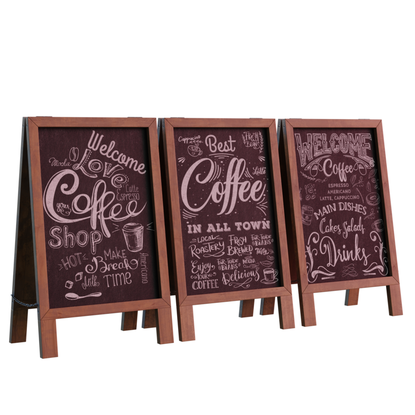 Cafe Tent Sign 01 • iMeshh - 3D Model for Blender 4.0+