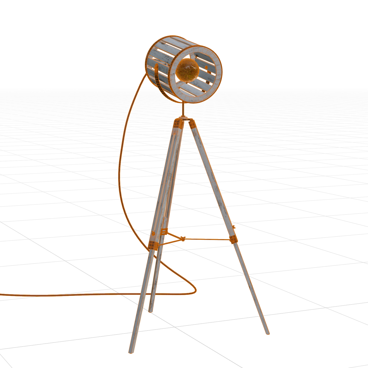 Rustic Tripod Floor Lamp 01 • iMeshh - 3D Model for Blender 4.0+