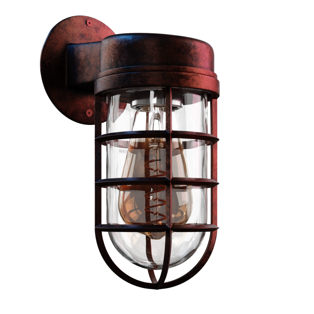 Corrugated Wall Light 01 • iMeshh - 3D Model for Blender 4.0+