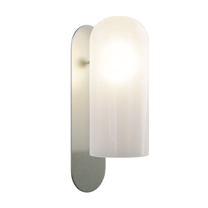 Milk Glass Wall Light 01 • iMeshh