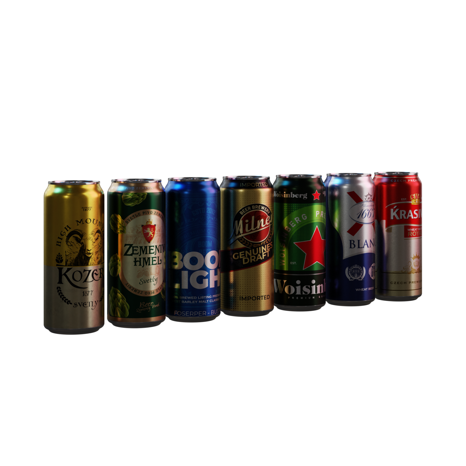Beer Cans 01 • iMeshh - 3D Model for Blender 4.0+