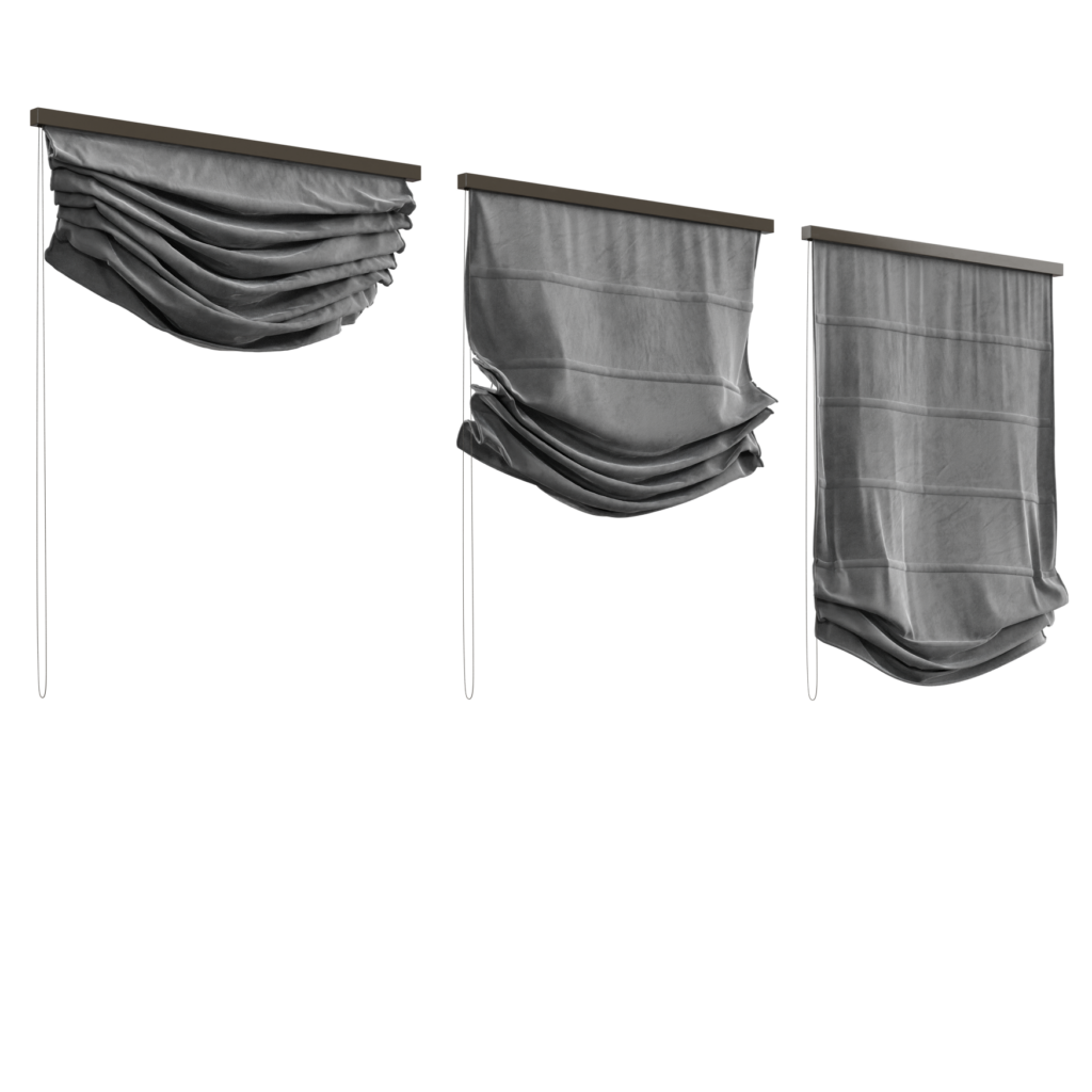 Fabric Blinds 01 • iMeshh - 3D Model for Blender 4.0+