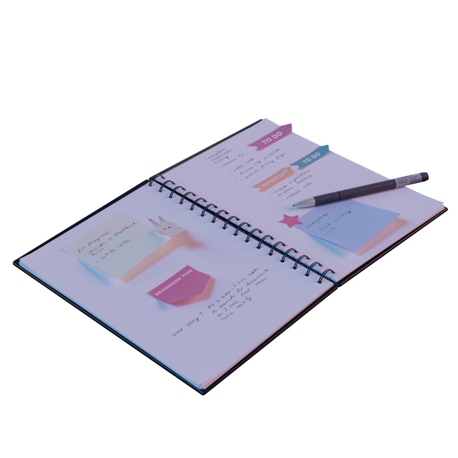 Notepad 01 for Blender • iMeshh 3D Model Library