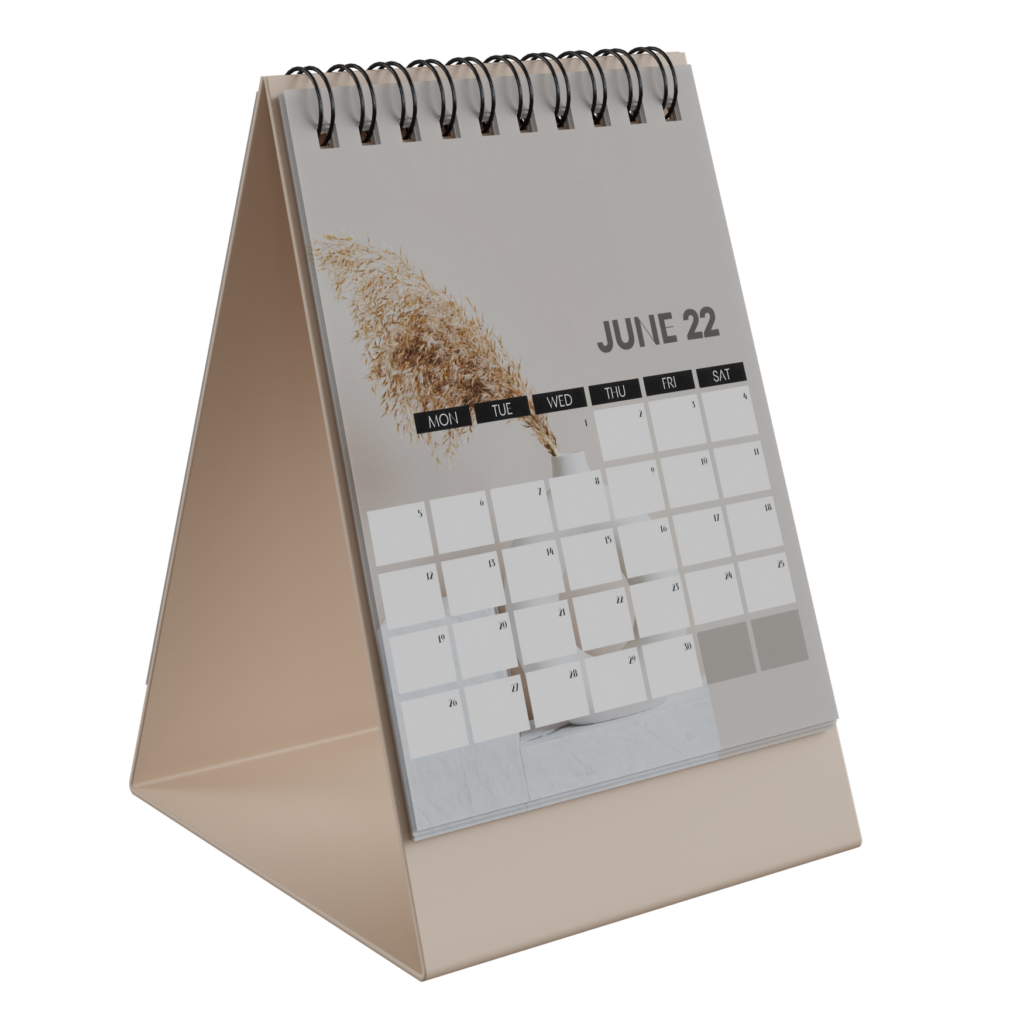 Desk Calendar 01 • iMeshh - 3D Model for Blender 4.0+