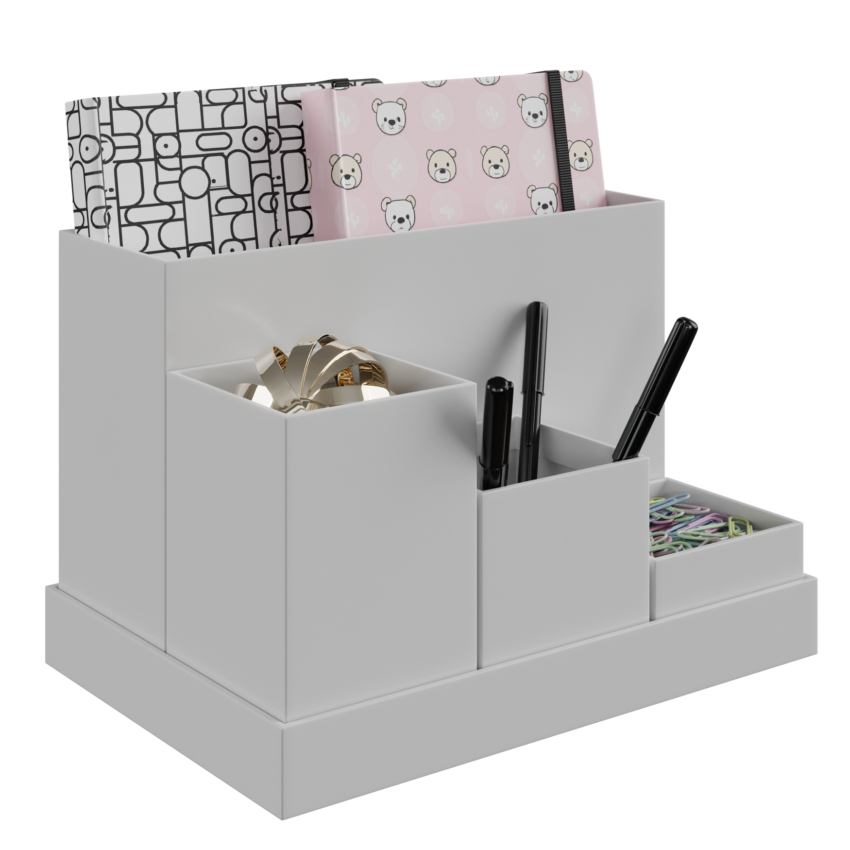 Desk Organiser 01 • iMeshh - 3D Model for Blender 4.0+