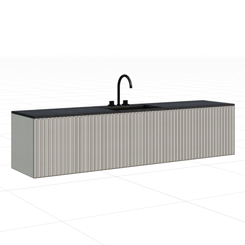 Slatted Basin Unit 01 • iMeshh - 3D Model for Blender 4.0+