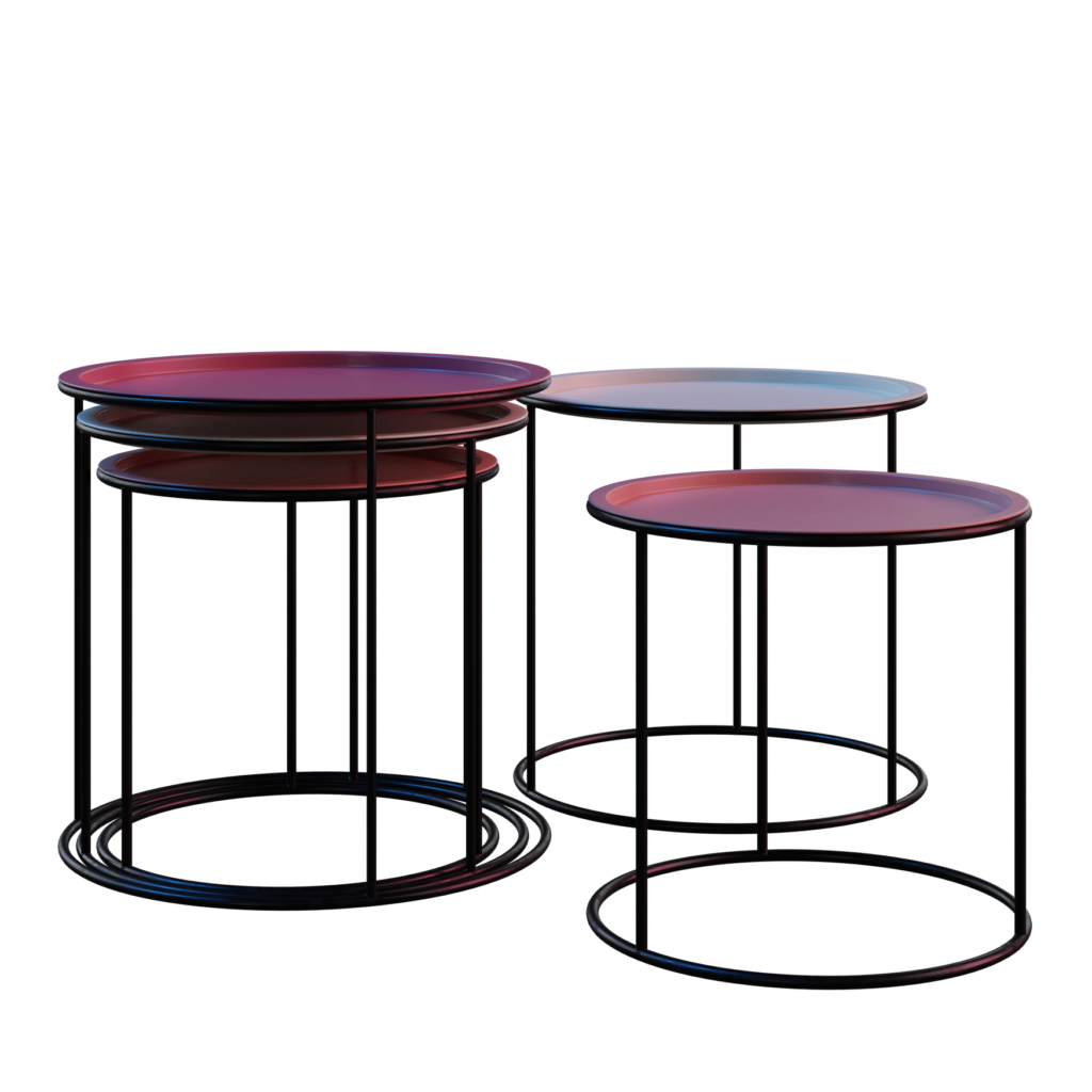 Round Coffee Table Set 01 • iMeshh - 3D Model for Blender 4.0+