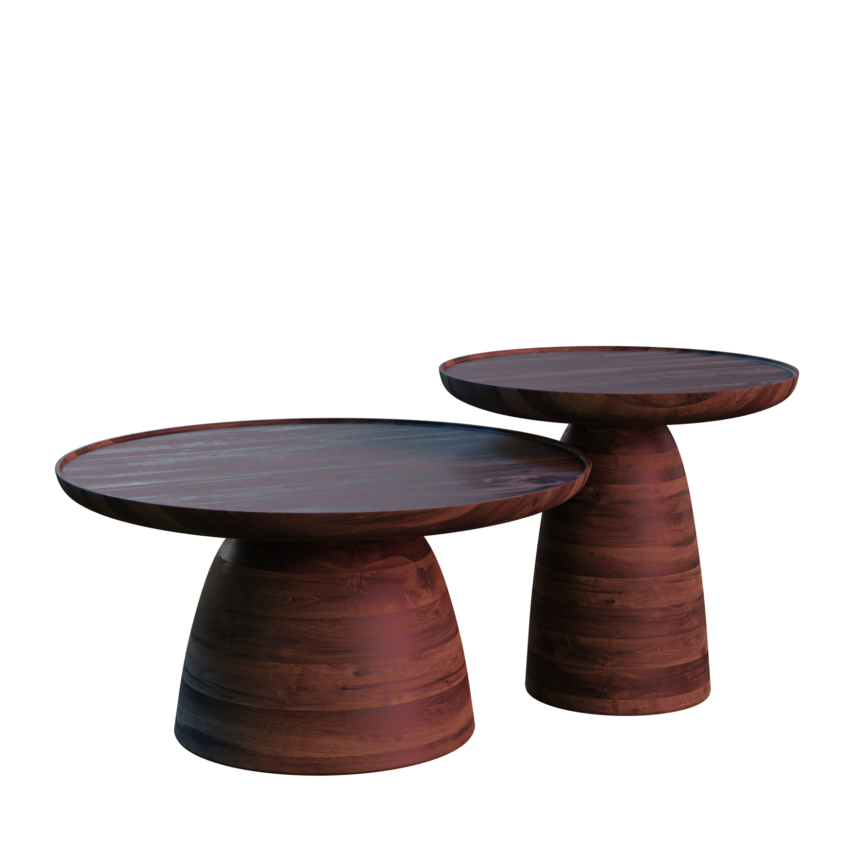 Round Wood Coffee Table 01 • iMeshh - 3D Model for Blender 4.0+