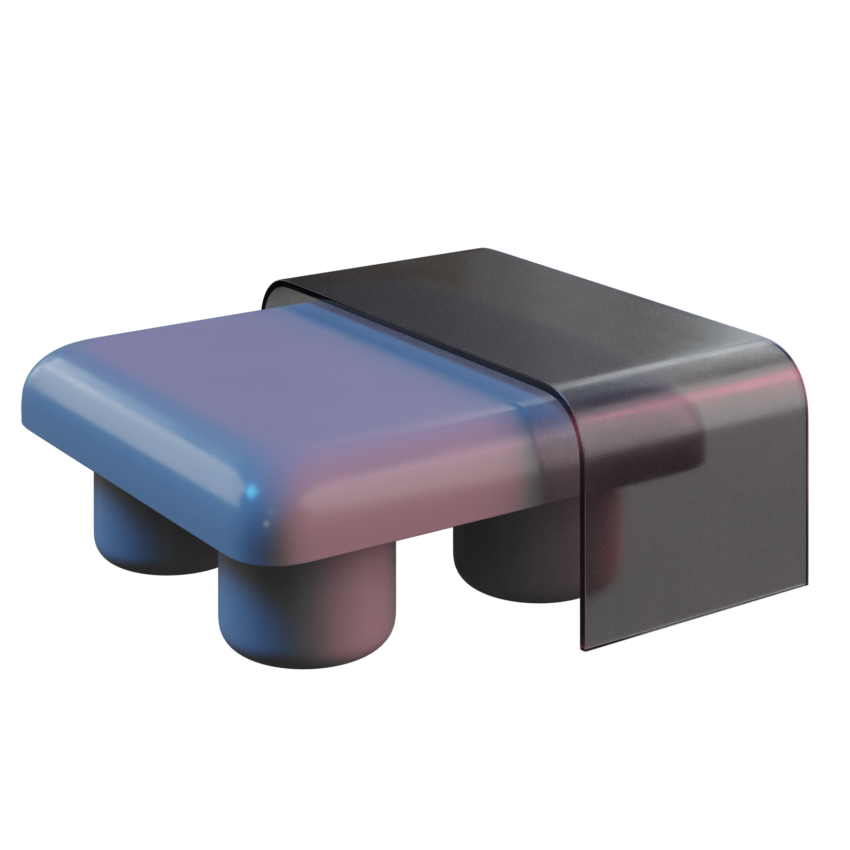 Frosted Glass Coffee Table 01 • iMeshh