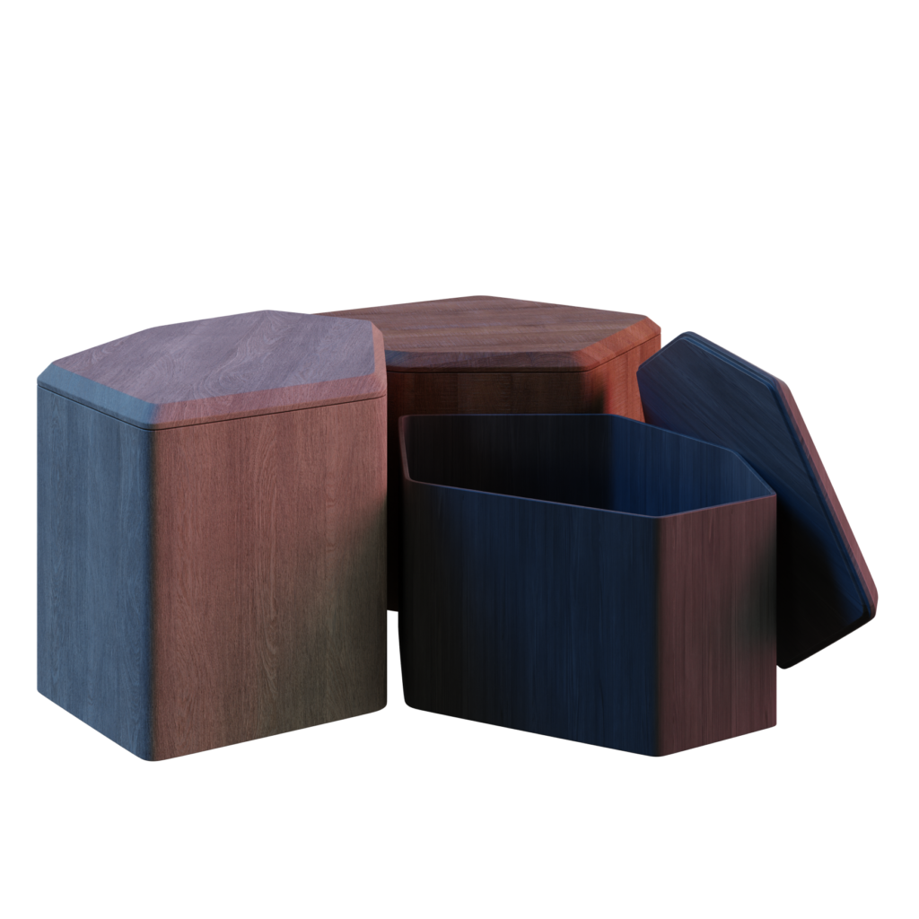 Wood Storage Coffee Table 01 • iMeshh - 3D Model for Blender 4.0+