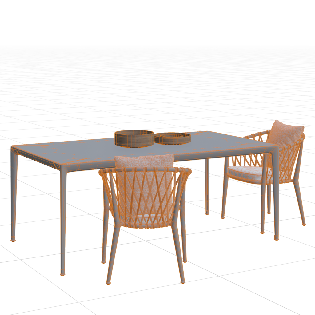 Mirto Replica Dining Set 01 • iMeshh - 3D Model for Blender 4.0+