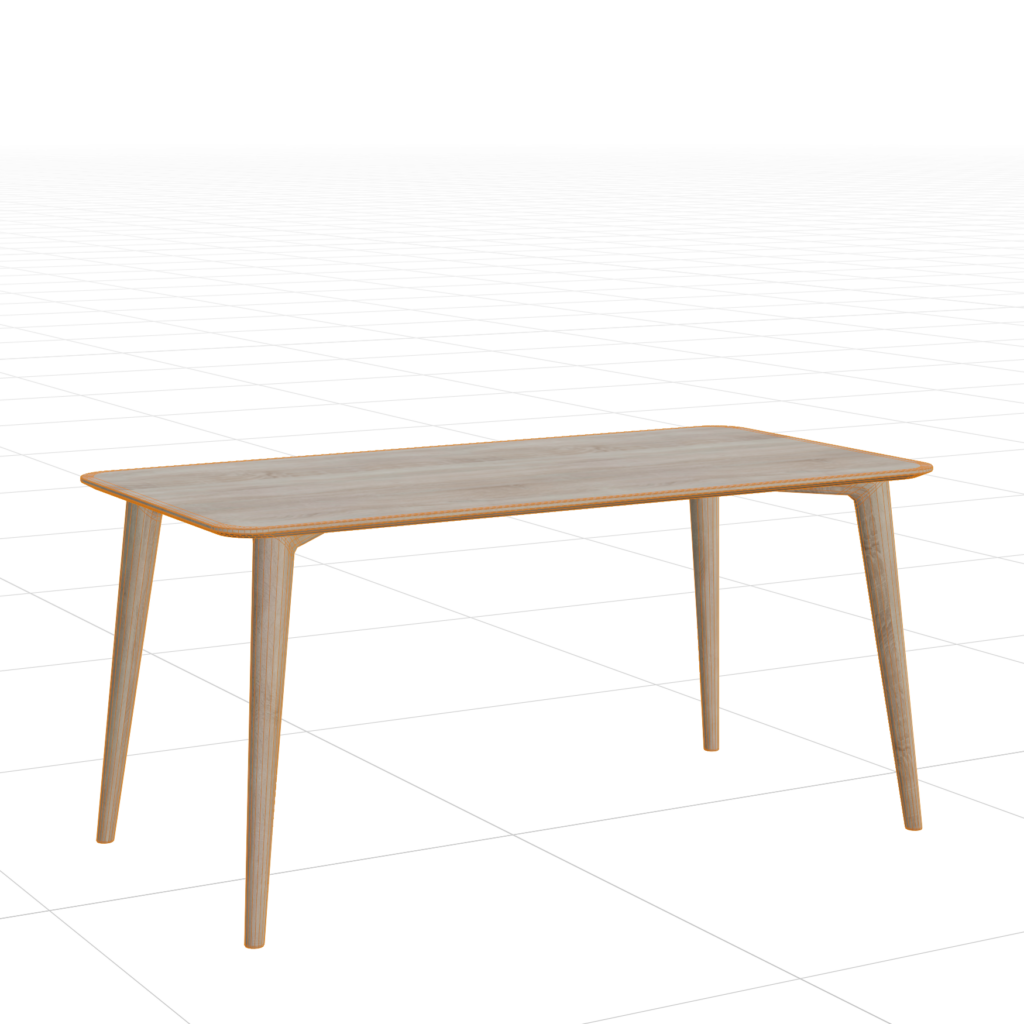 Wooden Dining Table 02 • iMeshh - 3D Model for Blender 4.0+