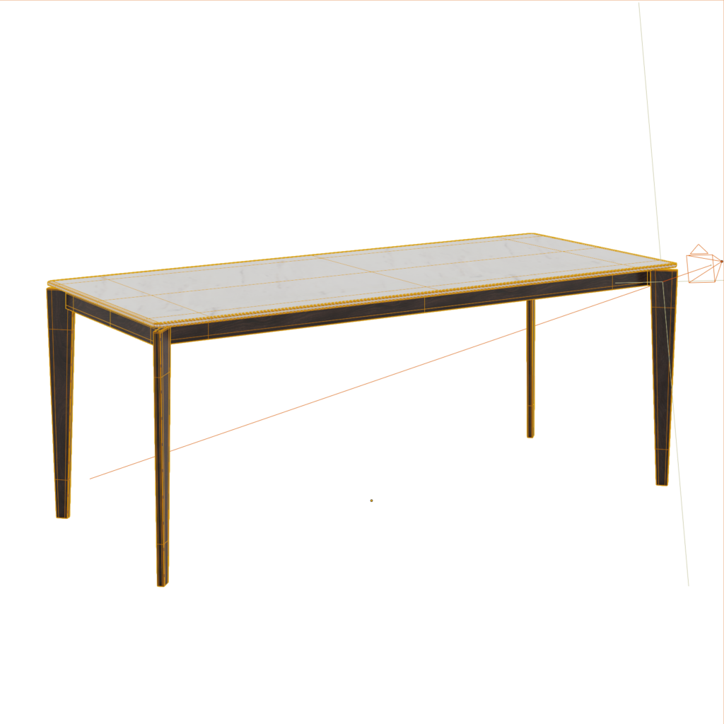 Marble Top Dining Table 01 • iMeshh - 3D Model for Blender 4.0+