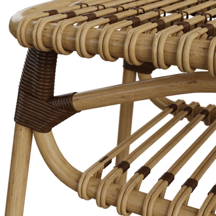 Rattan Bench 01 • iMeshh - 3D Model for Blender 4.0+