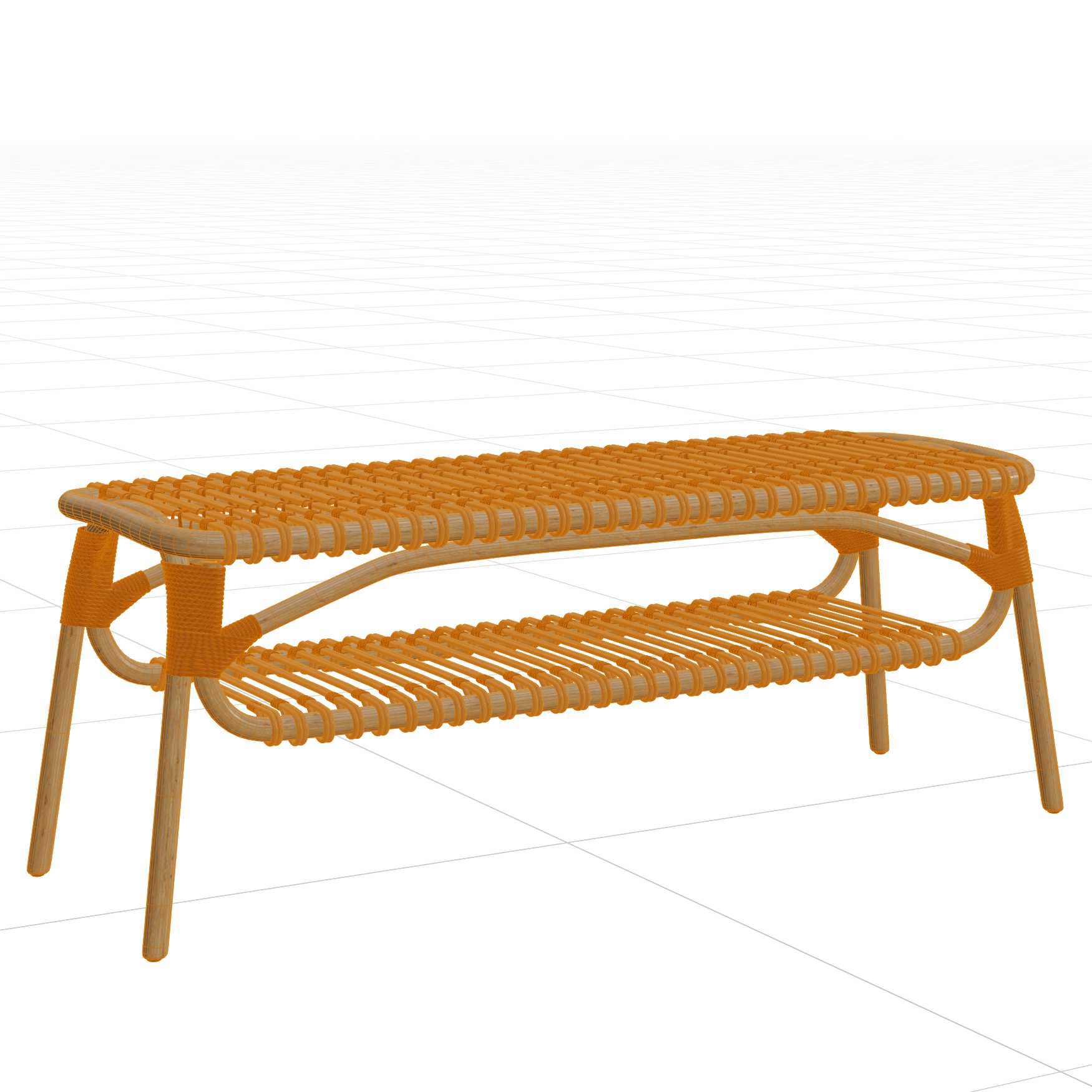 Rattan Bench 01 • iMeshh - 3D Model for Blender 4.0+