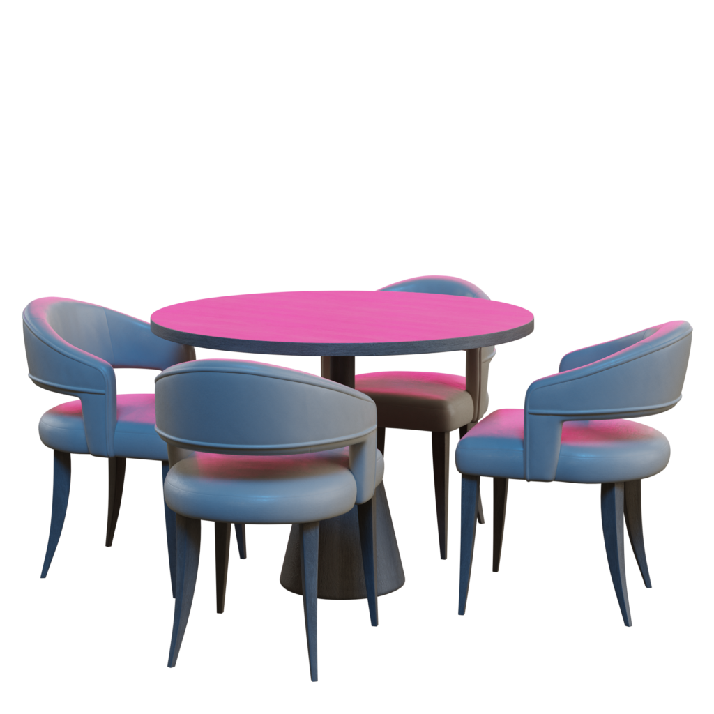 Luxury Contemporary Dining Table Set 01 • iMeshh - 3D Model for Blender ...