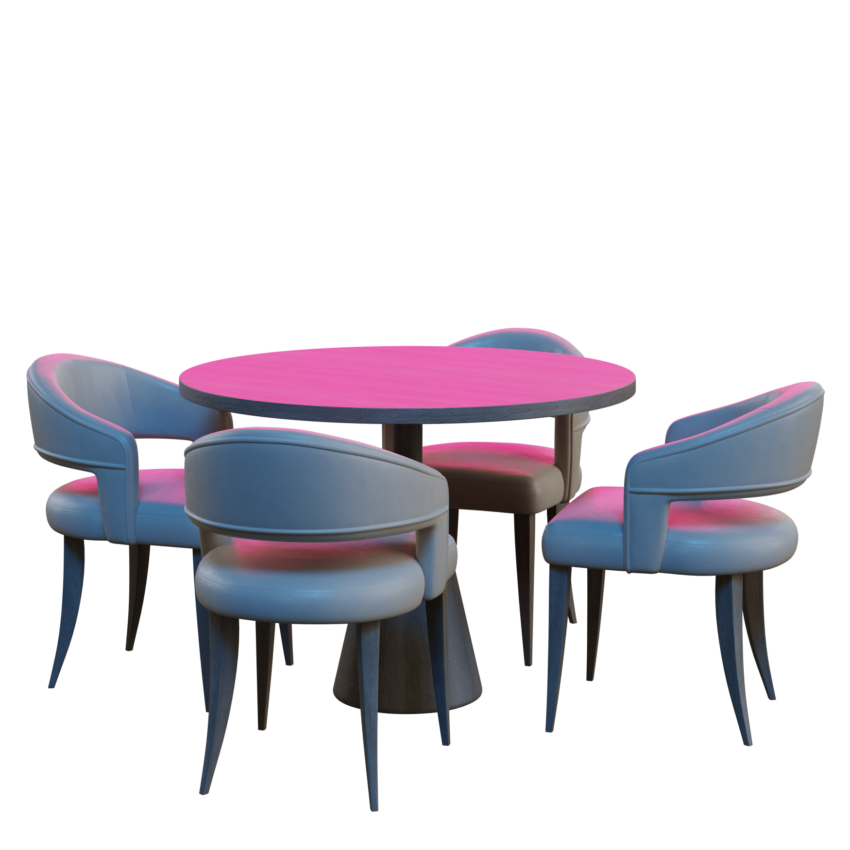 Luxury Contemporary Dining Table Set 01 • iMeshh - 3D Model for Blender ...
