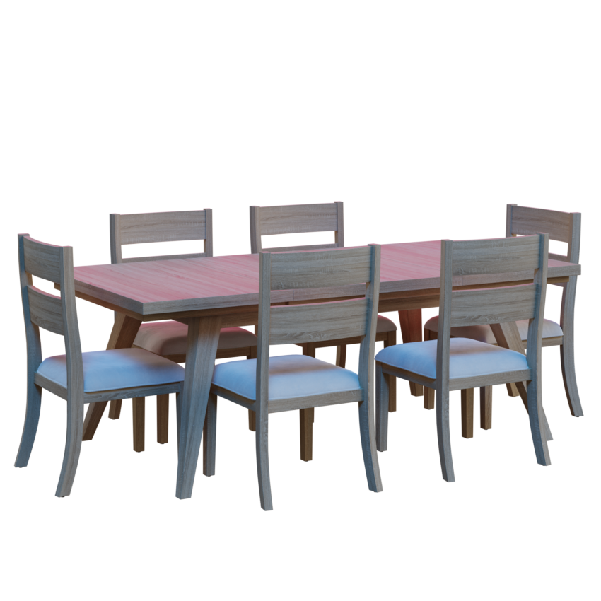 Minimal Contemporary Dining Table Set 01 • iMeshh - 3D Model for ...