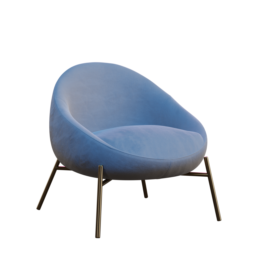 Soft Fabric Lounge Chair 01 • iMeshh - 3D Model for Blender 4.0+