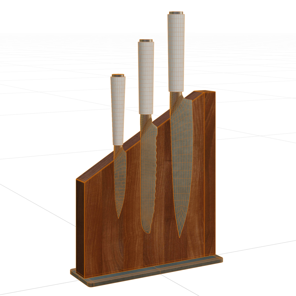 Kitchen Knife Set 03 • iMeshh - 3D Model for Blender 4.0+