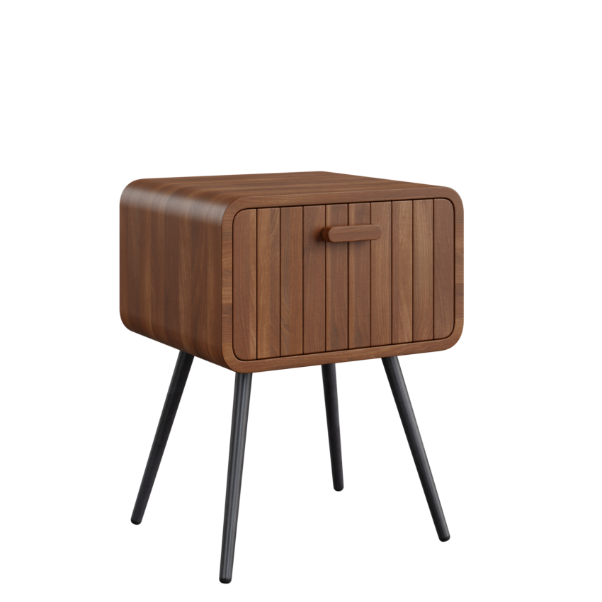 Retro Slat Bedside Cabinet 01 • iMeshh - 3D Model for Blender 4.0+